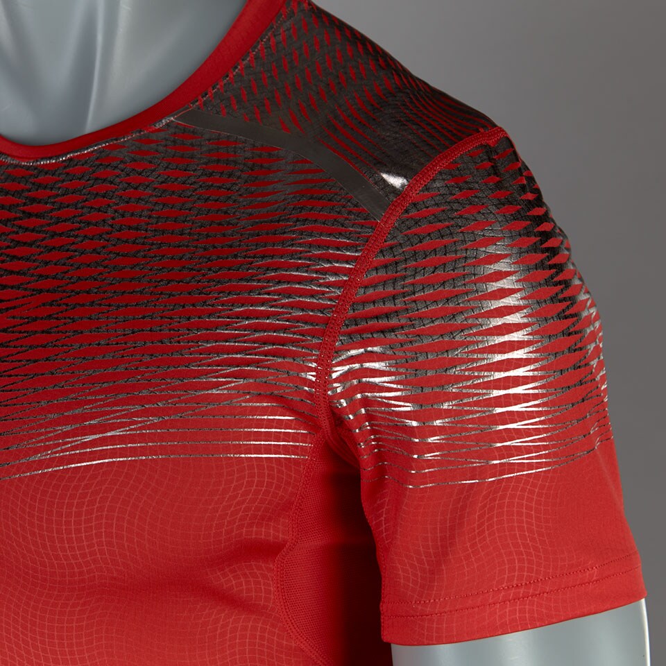 Nike Hypercool Max Fitted SS - Mens Clothing - University Red/Metallic ...