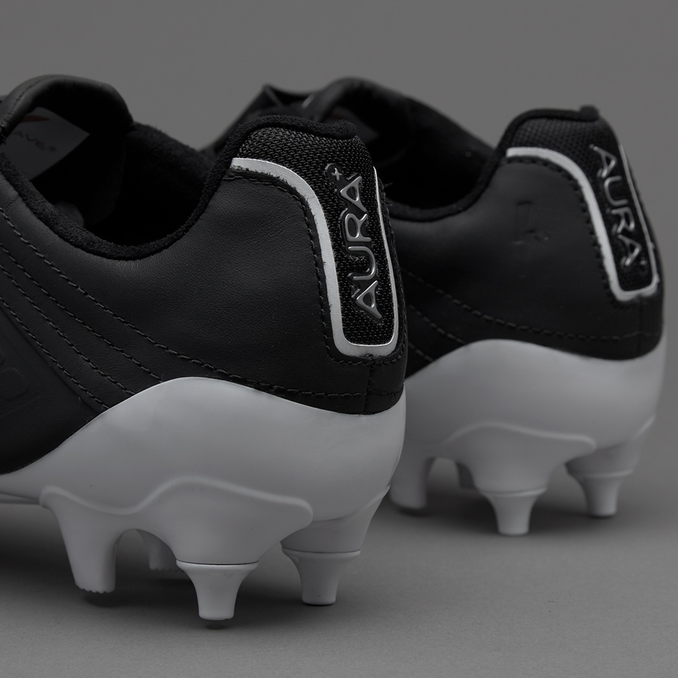 Concave Aura+ SG - Mens Soccer Cleats - Soft Ground - Black/White