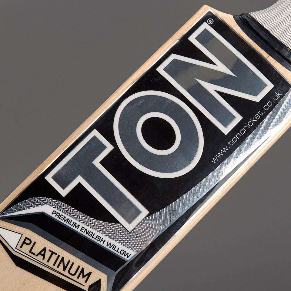 TON Platinum Players Cricket Bat - Cricket Bats - Black/Chrome