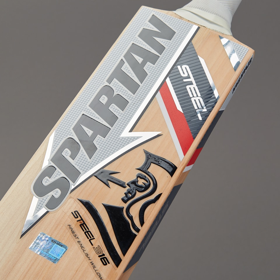 Spartan EM Steel 316 Cricket Bat - Cricket Bats - Silver/Black/White ...