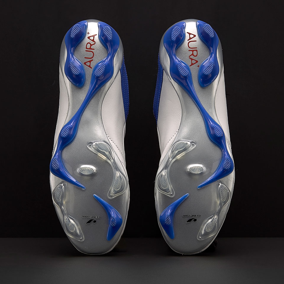 Concave Aura+ FG - Mens Soccer Cleats - Firm Ground - White/Blue/Red