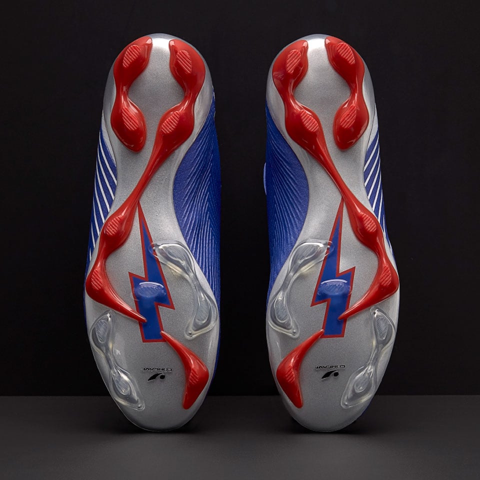 Concave Volt+ Knit FG - Mens Soccer Cleats - Firm Ground - Blue/White/Red