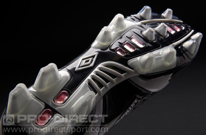 Umbro Stealth Pro HG Soccer Shoes - Black/White/Red - Umbro Soccer Cleats