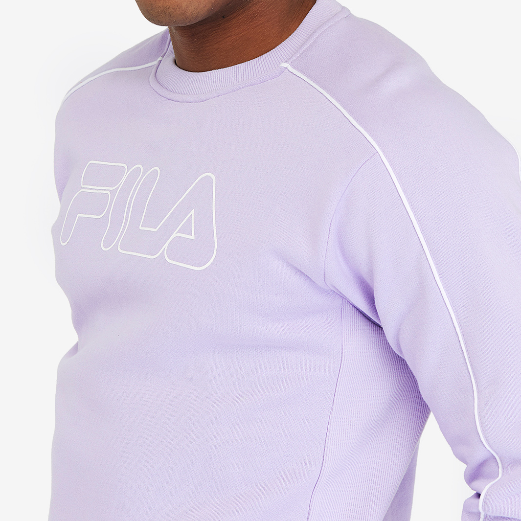 FILA Outline Crew Sweatshirt - Pastel Lilac - Mens Clothing | Pro ...