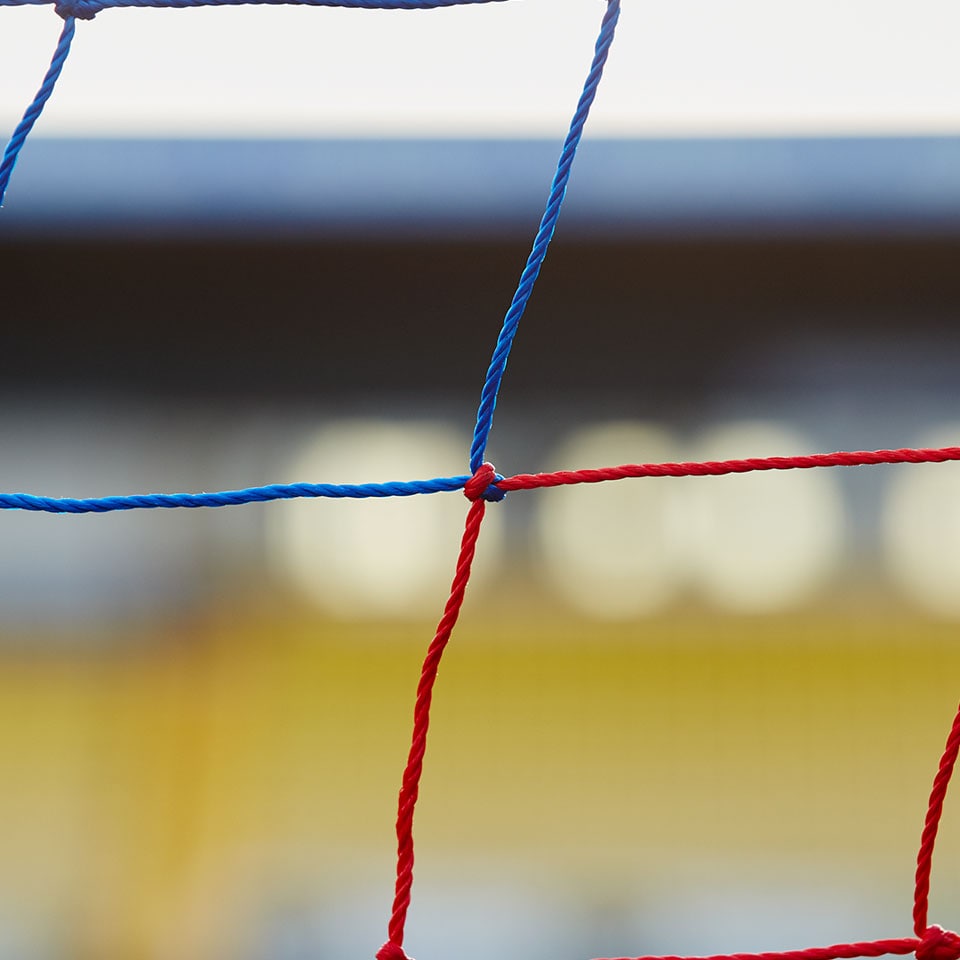 Pro Direct - Diamond - Goal Nets - Striped Netting - Blue / Red