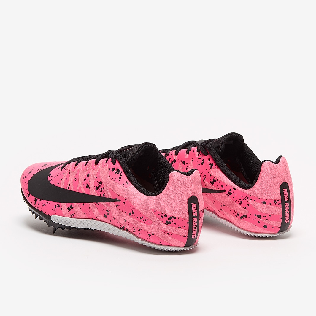 Nike Womens Zoom Rival S 9 Track Spike - Pink Blast/Black-Pure Platinum ...