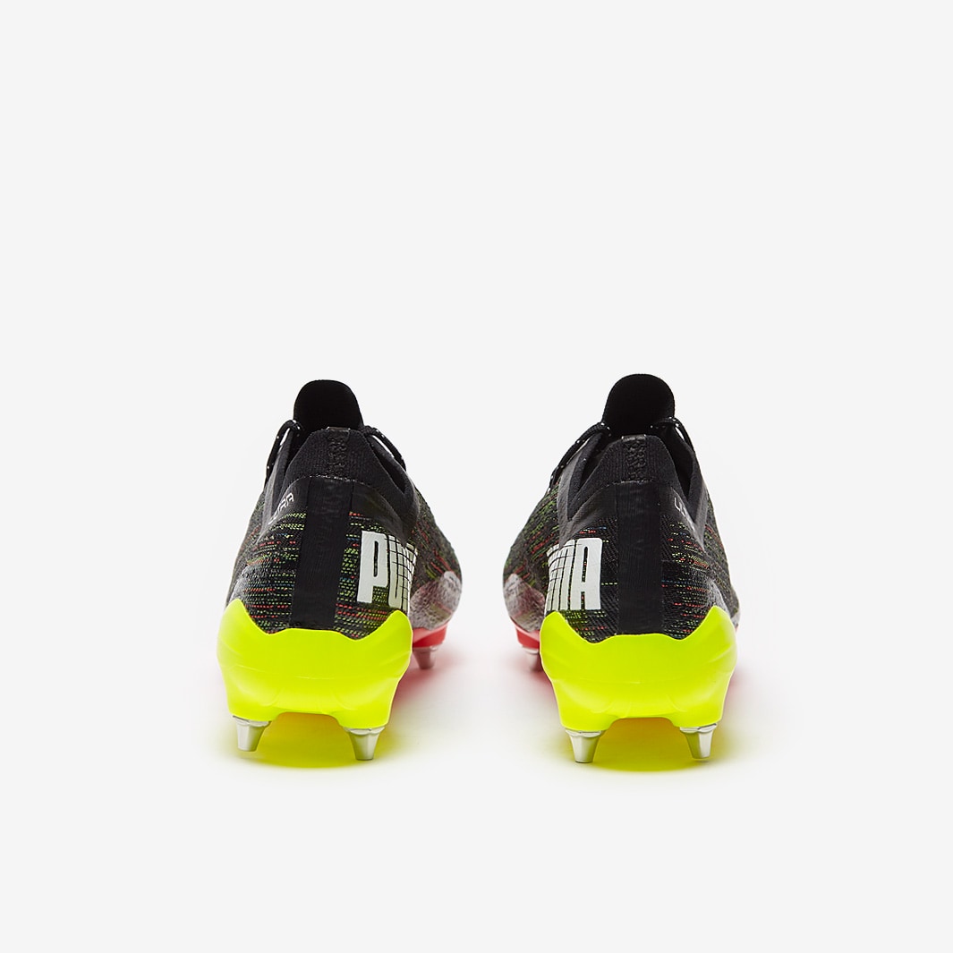 Puma Ultra 1.2 SG - Black/White/Yellow - Soft Ground - Mens Boots