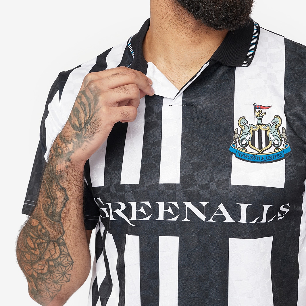 Score Draw Newcastle United 1990 Shirt - Black/White - Mens Replica