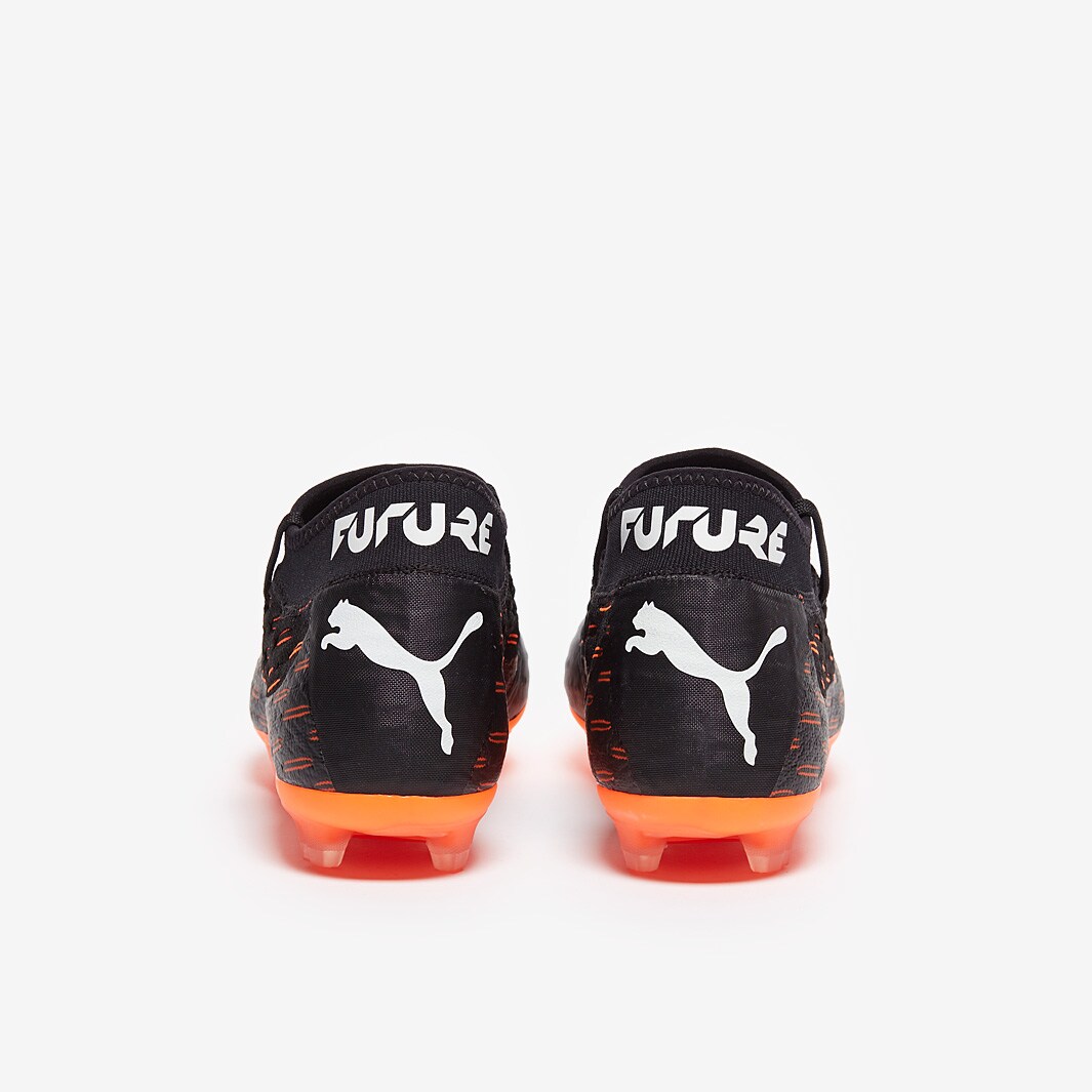 Puma Future 6.2 Netfit FG - Black/White/Shocking Orange - Mens Boots