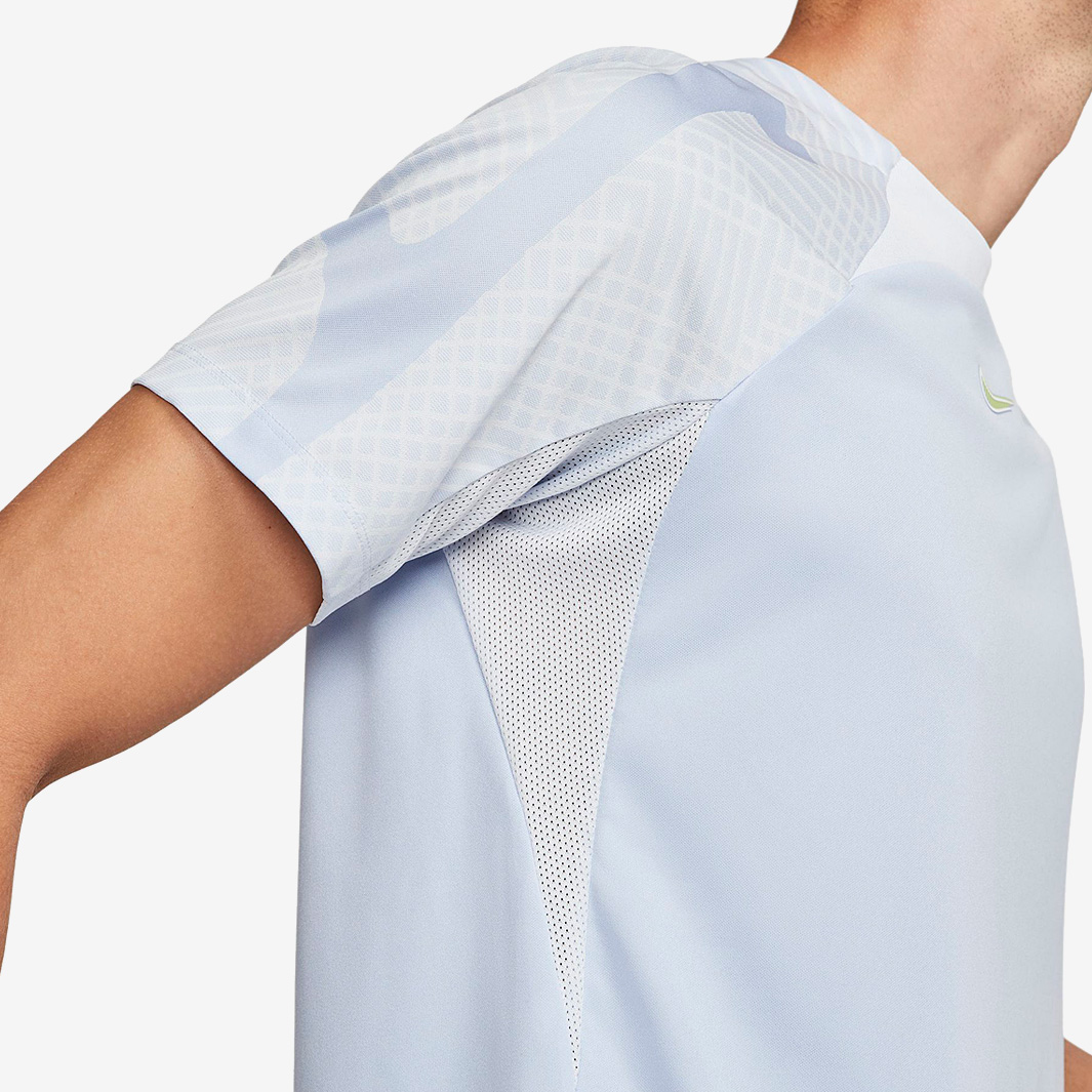 Top Nike Dri-FIT Strike Maniche Corte - Marine Chiaro/Grigio Calcio ...
