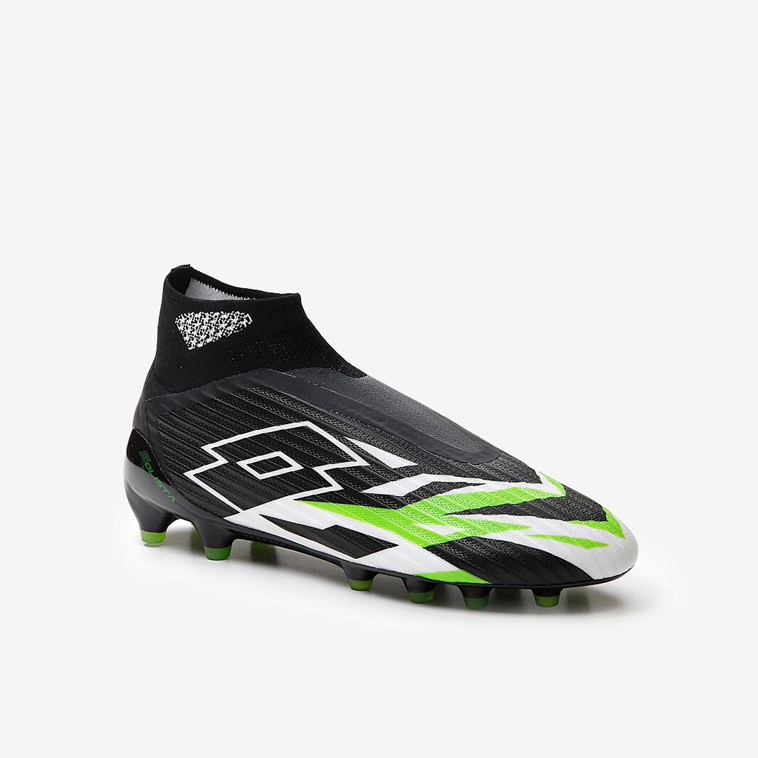 Lotto Solista 100 VI Gravity FG - Black/White/Spring Green - Mens Boots ...