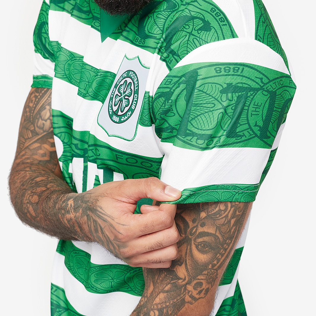 Hummel Celtic 1996 Home Retro Shirt - Green/White - Mens Replica