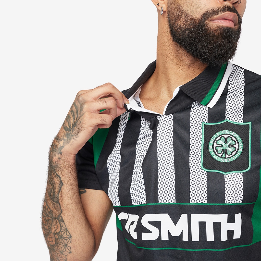 Hummel Celtic 1994/96 Away Retro Shirt - Green / Black - Mens Replica