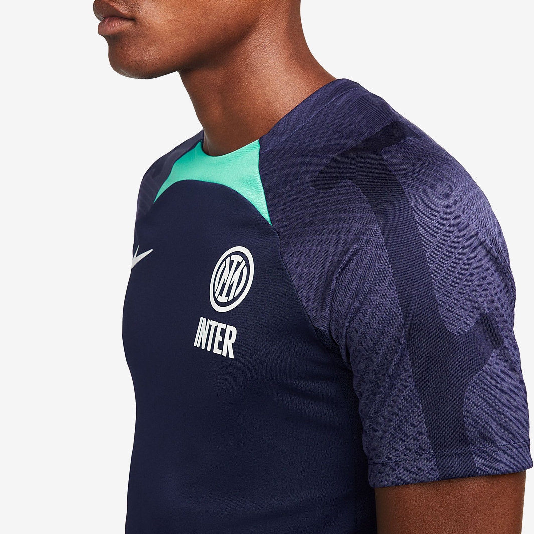 Top Nike Inter 22/23 Dri-Fit Strike Maniche Corte - Blu Nerastro/Bianco ...