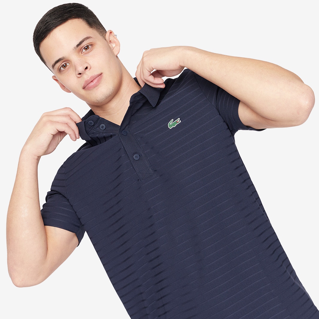 Lacoste Polo - Navy Blue/White - Mens Clothing