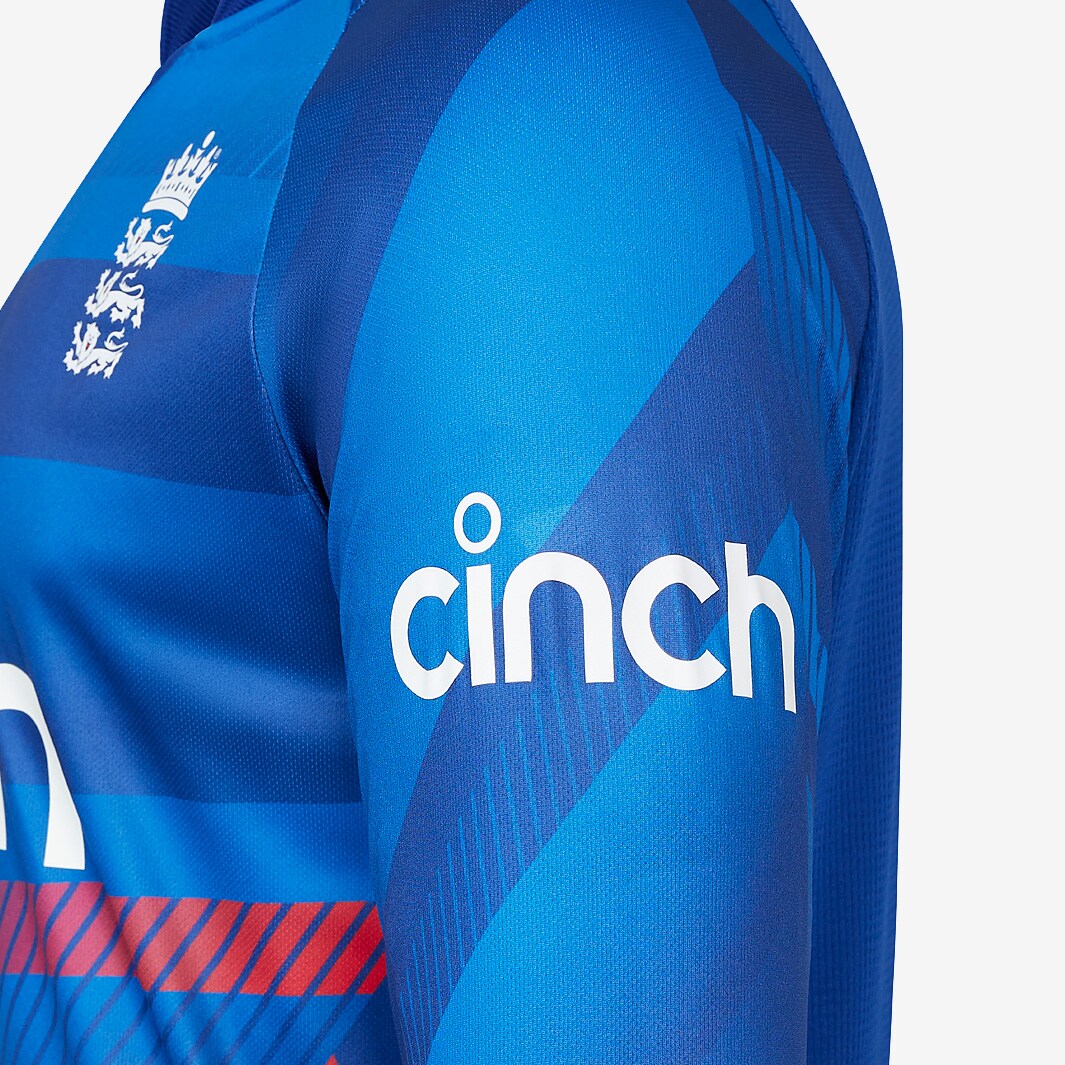 Castore ECB England ODI LS Shirt - Sodalite Blue - Cricket Replica ...