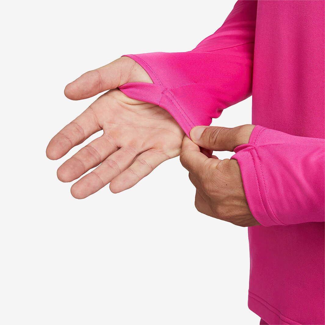 Nike Dri-Fit Academy 21 LS Drill Top - Active Pink/Active Pink/White ...