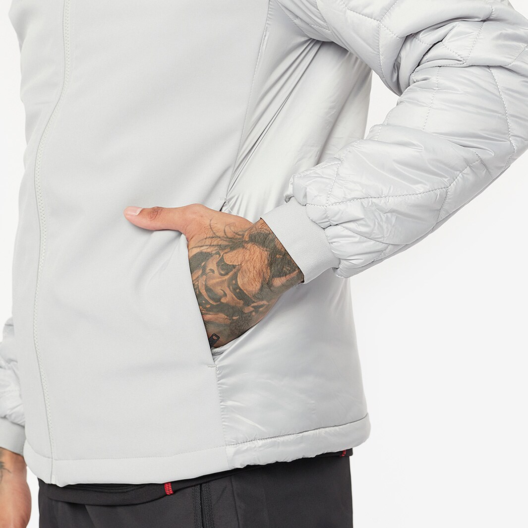 Macron Wales 22/23 Padded Bomber Jacket - Grey - Mens Replica