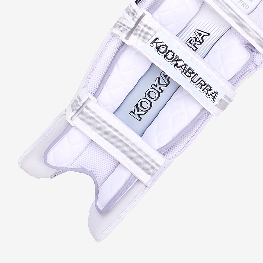 Kookaburra Ghost Pro RH Batting Pads - White/Grey - Batting Equipment