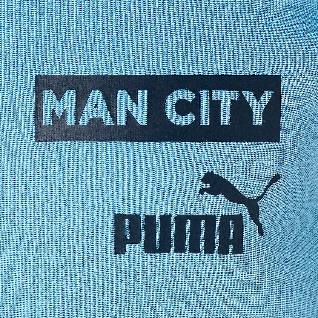Puma Manchester City 22 23 Casuals Hoody Jacket Team Light Blue
