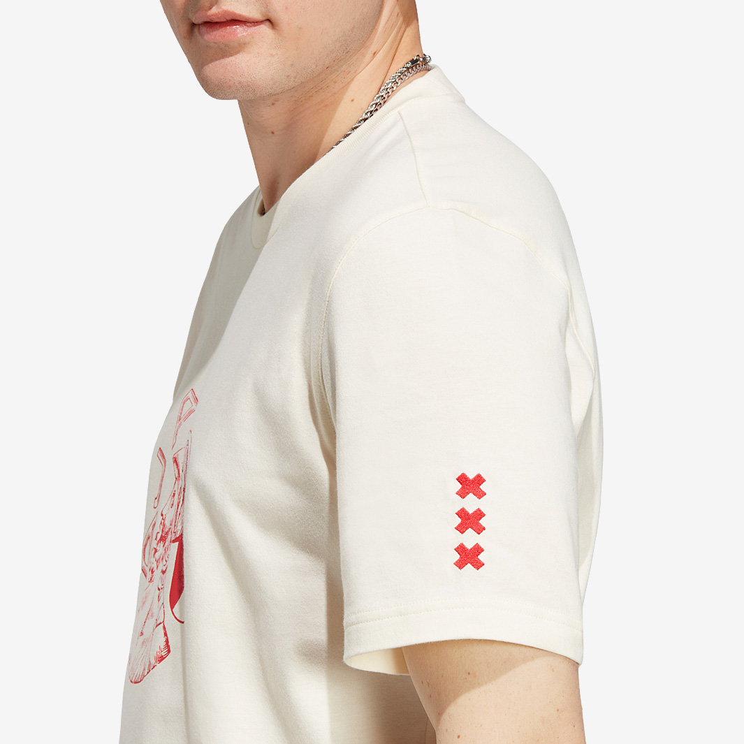 Camiseta adidas Originals Ajax Crest - Crema Blanco - Equipaciones ...