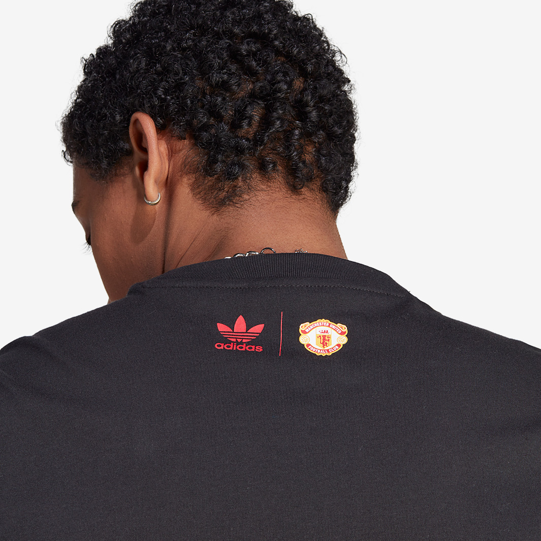 adidas Originals Manchester United Graphic Tee - Black - Mens Replica ...