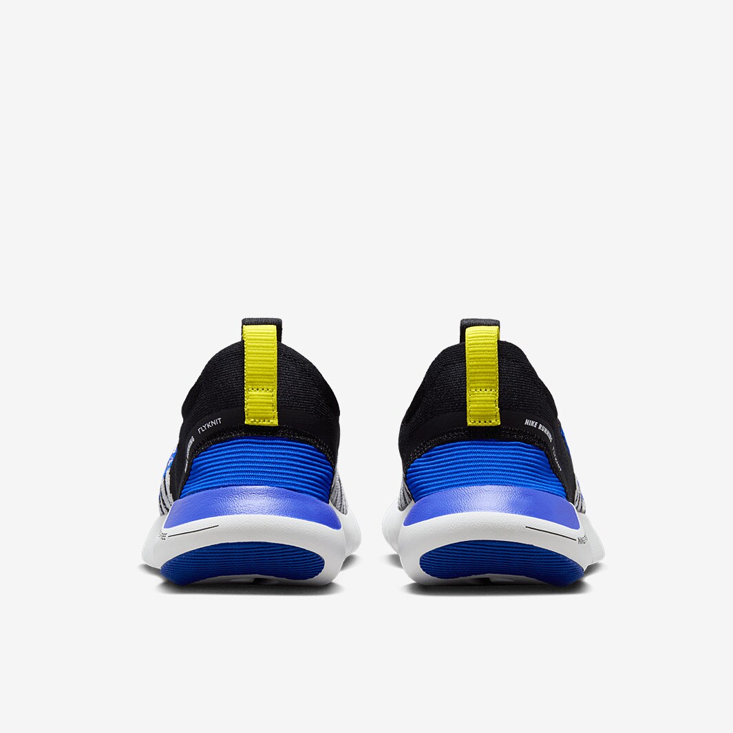 Nike Free Run Flyknit Next Nature - Black/High Voltage-Racer Blue ...