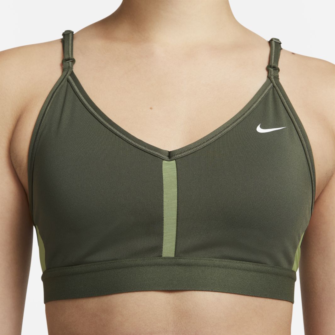 Nike Womens Dri-FIT Indy Sports Bra - Cargo Khaki/Alligator/Cargo Khaki ...