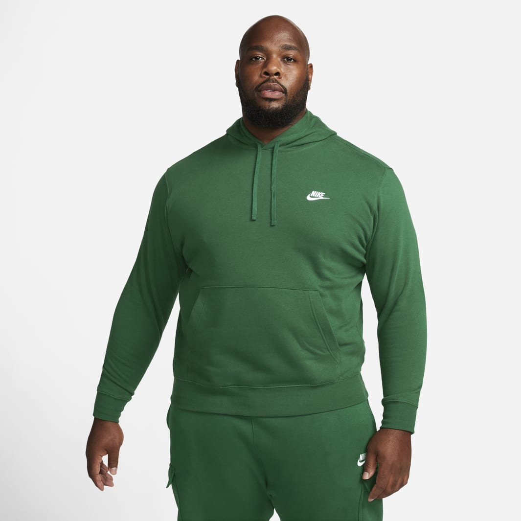 Nike Sportswear Club Fleece Pullover Hoodie Gorge Green White Tops