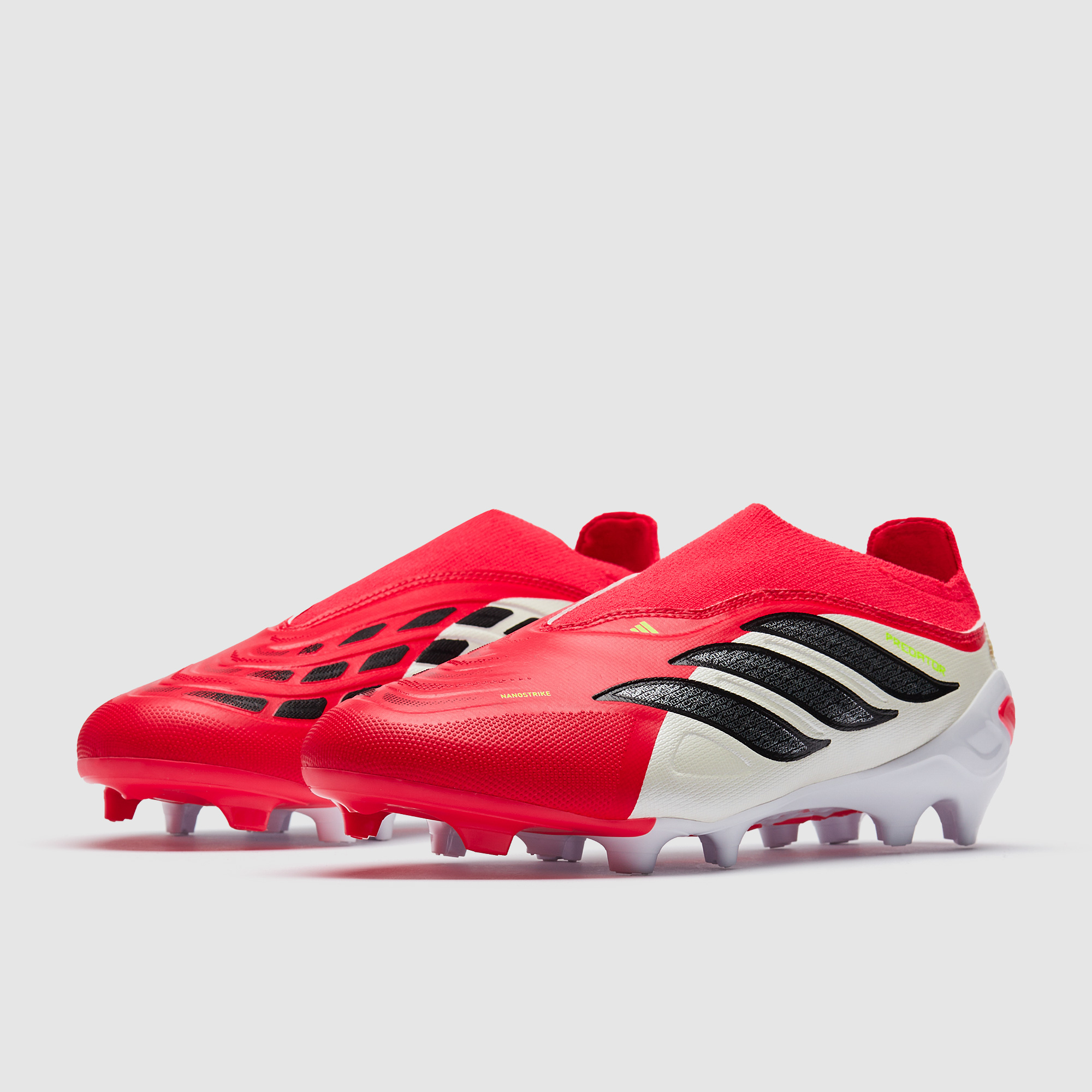 Red Laceless Football Boots