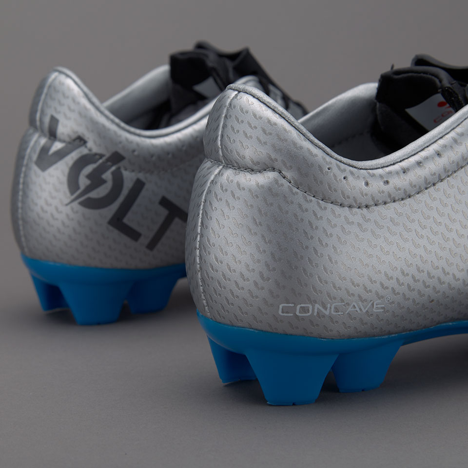 Concave Volt Kids FG - Youths Soccer Cleats - Firm Ground - Silver/Blue