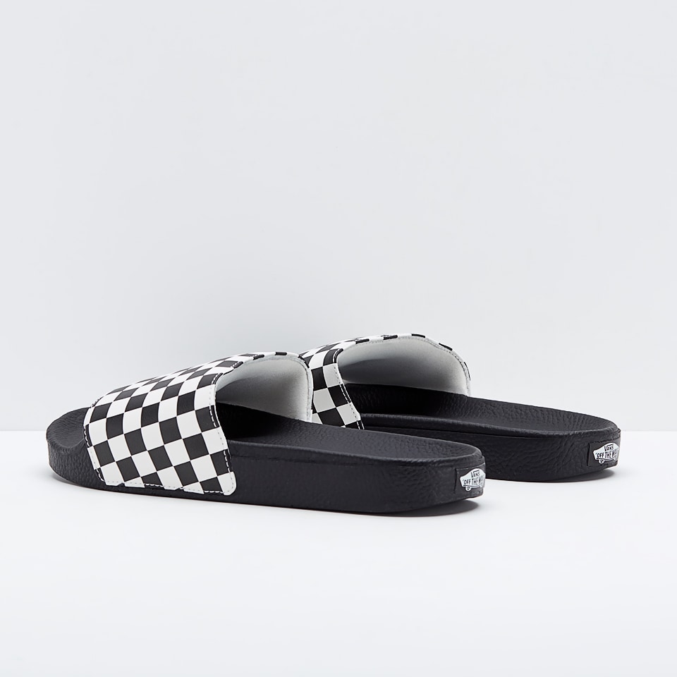 Mens Shoes - Vans MN Slides - Checkerboard White - V4KIIP9