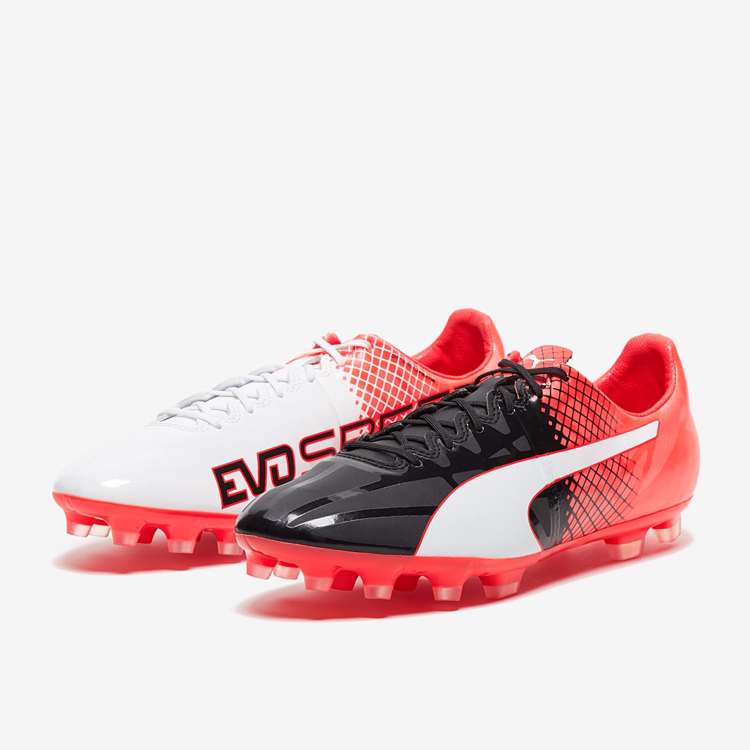 Puma evoSPEED 1.5 AG - Puma Black/Puma White/Red Blast - Mens Boots ...