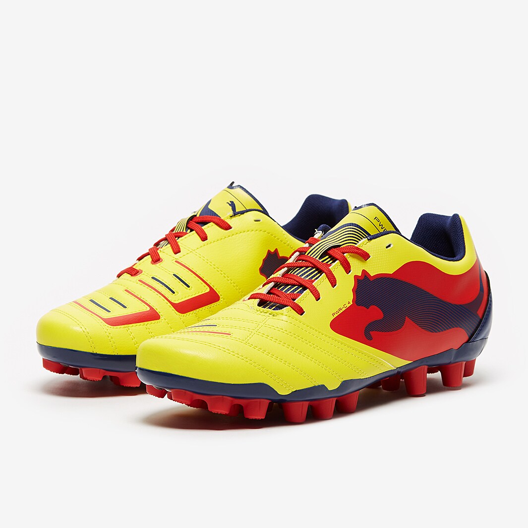 Puma PowerCat 4 AG - Yellow/Red/Black - Mens Boots - Artificial Grass