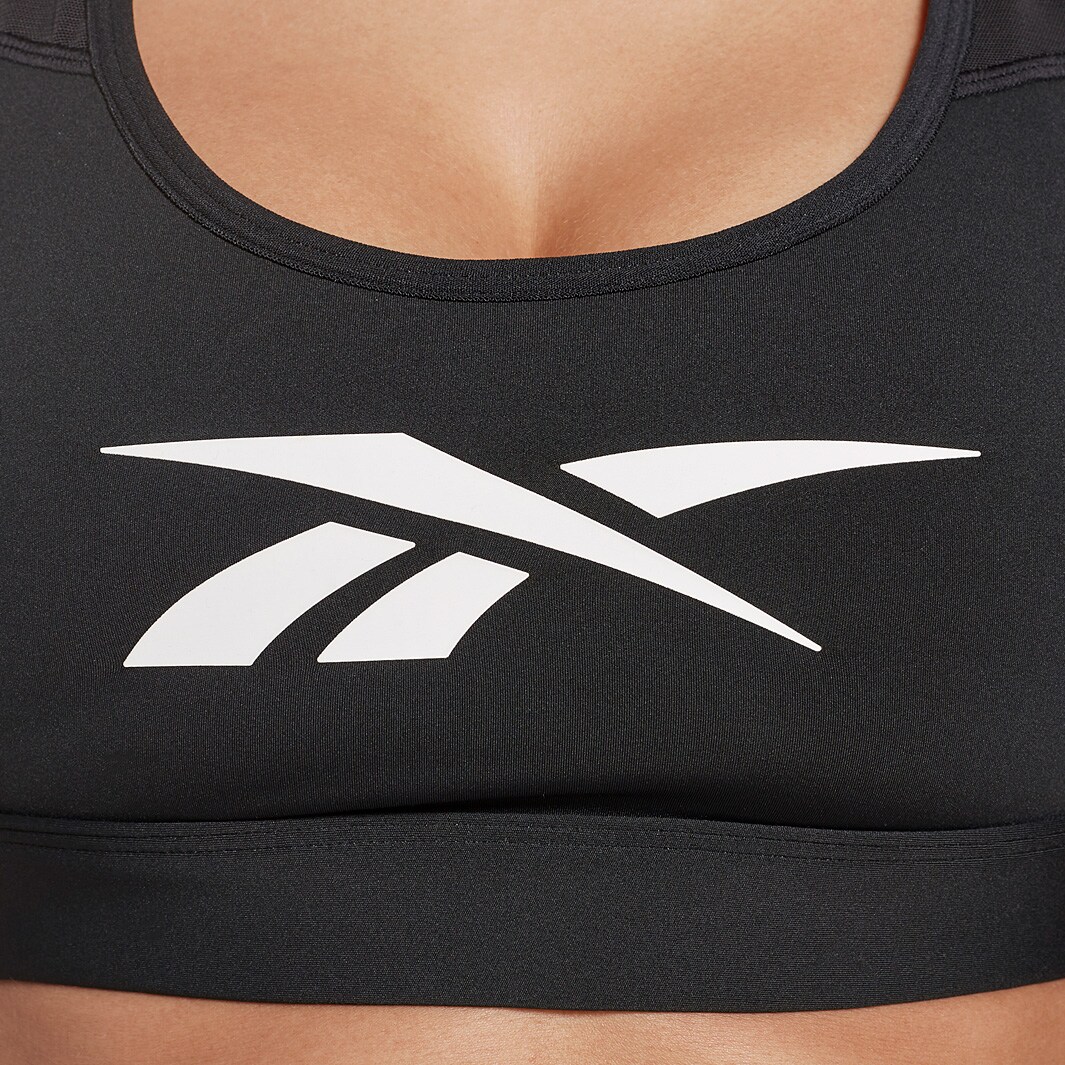 Reebok Womens S Hero Racer Pad Bra - Black - Womens Clothing