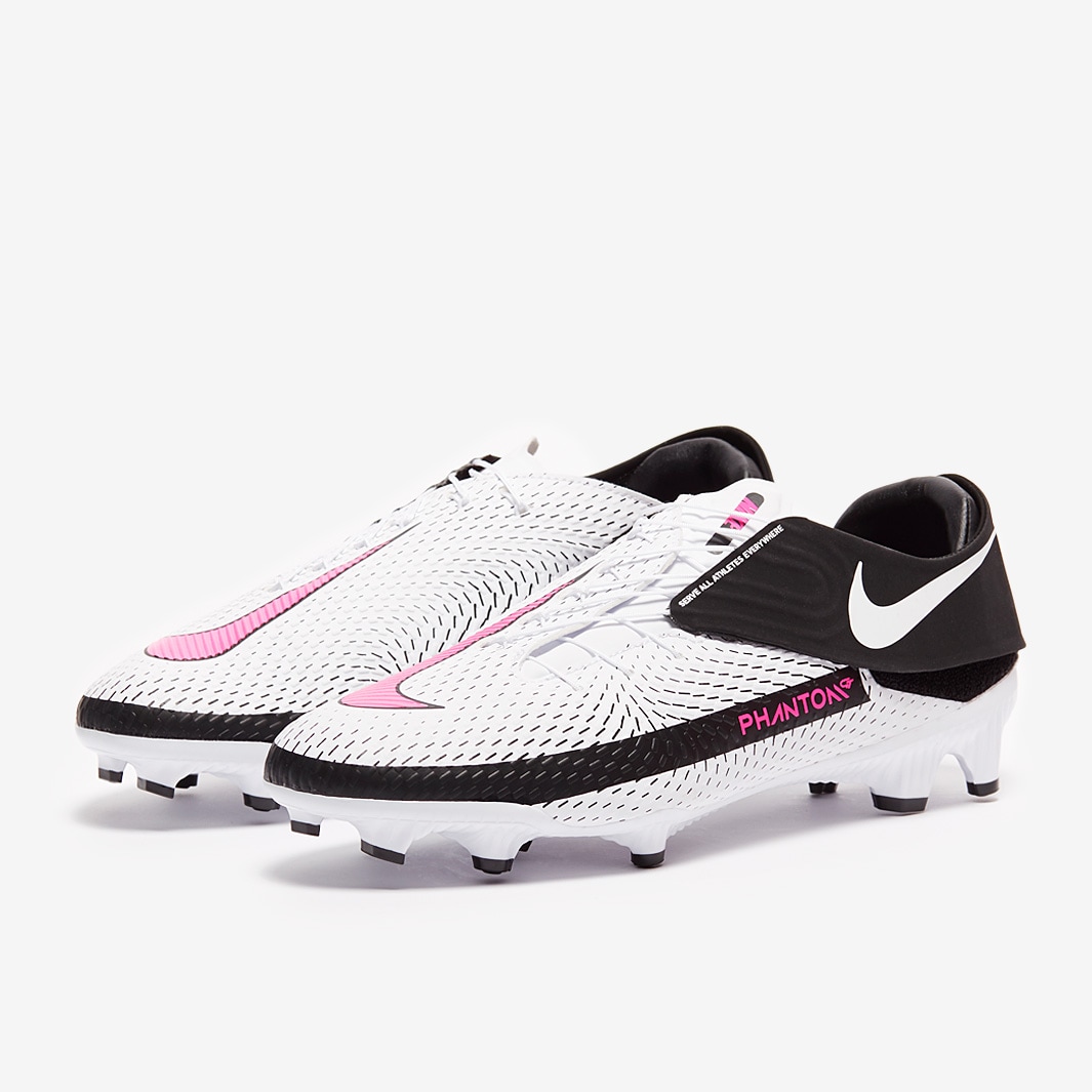 Nike Phantom GT Academy Flyease FG/MG - White/Pink Blast/Black - Mens ...