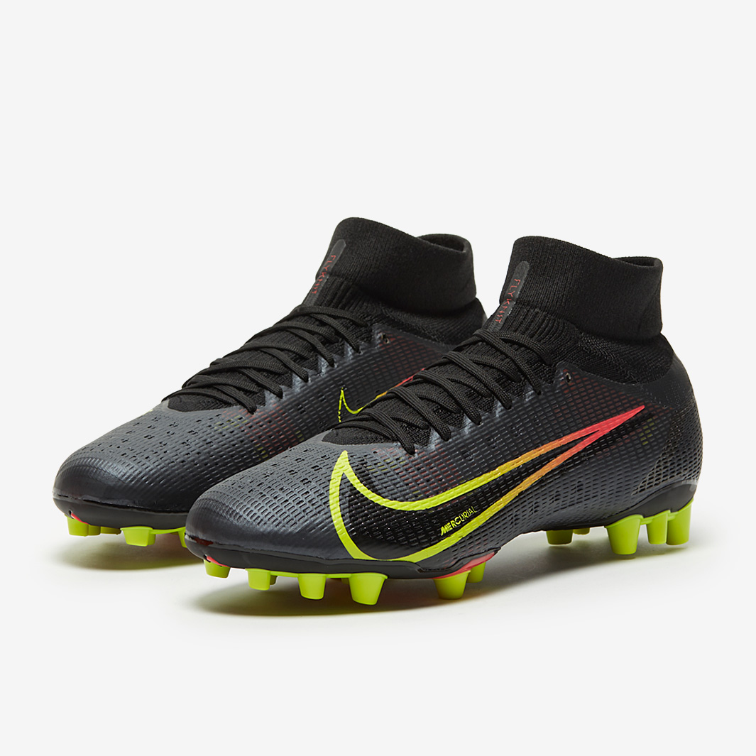 Nike Mercurial Superfly VIII Pro AG - Black/Cyber/Off Noir - Artificial ...