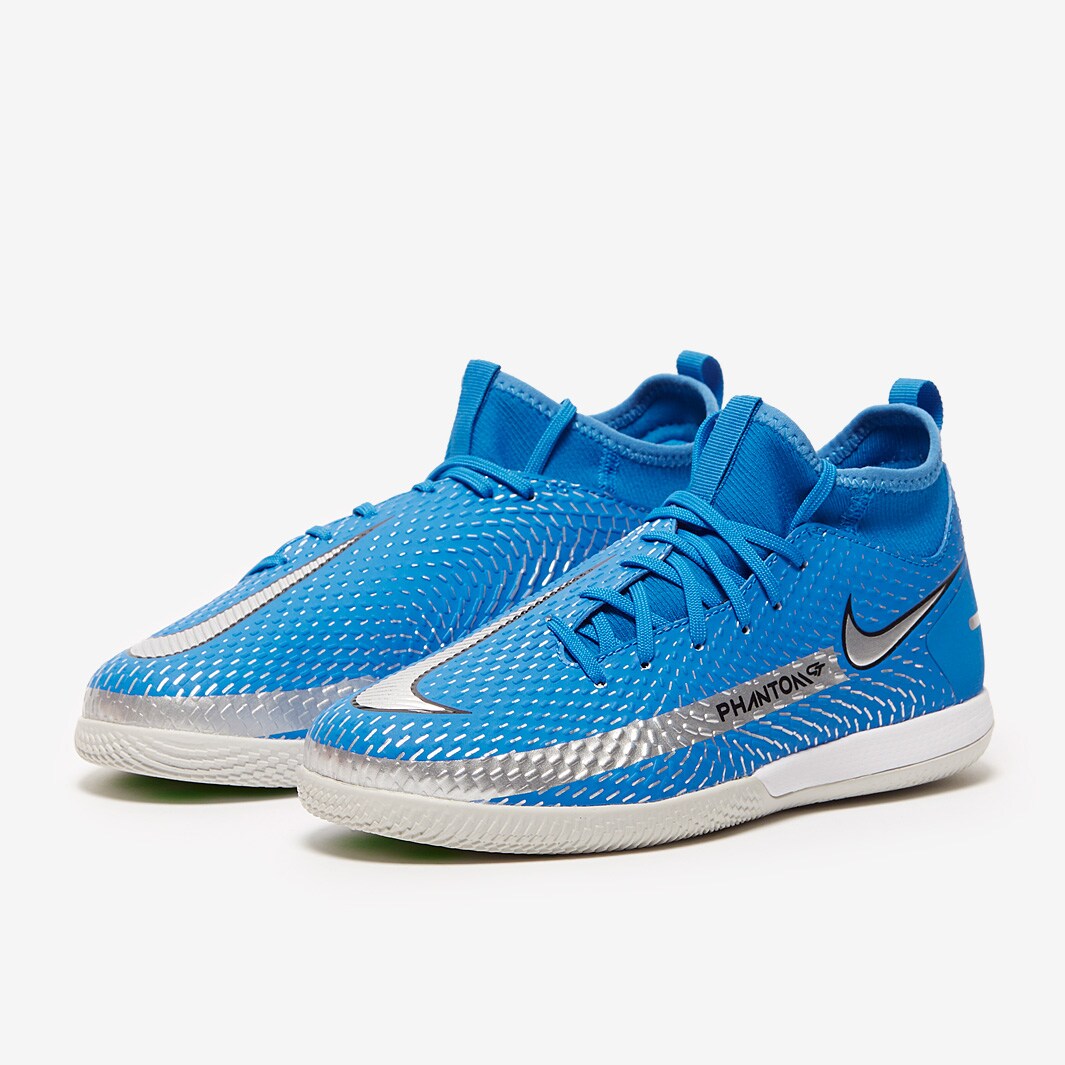 Nike Kids Phantom GT Academy DF IC - Photo Blue/Metallic Silver/Rage ...
