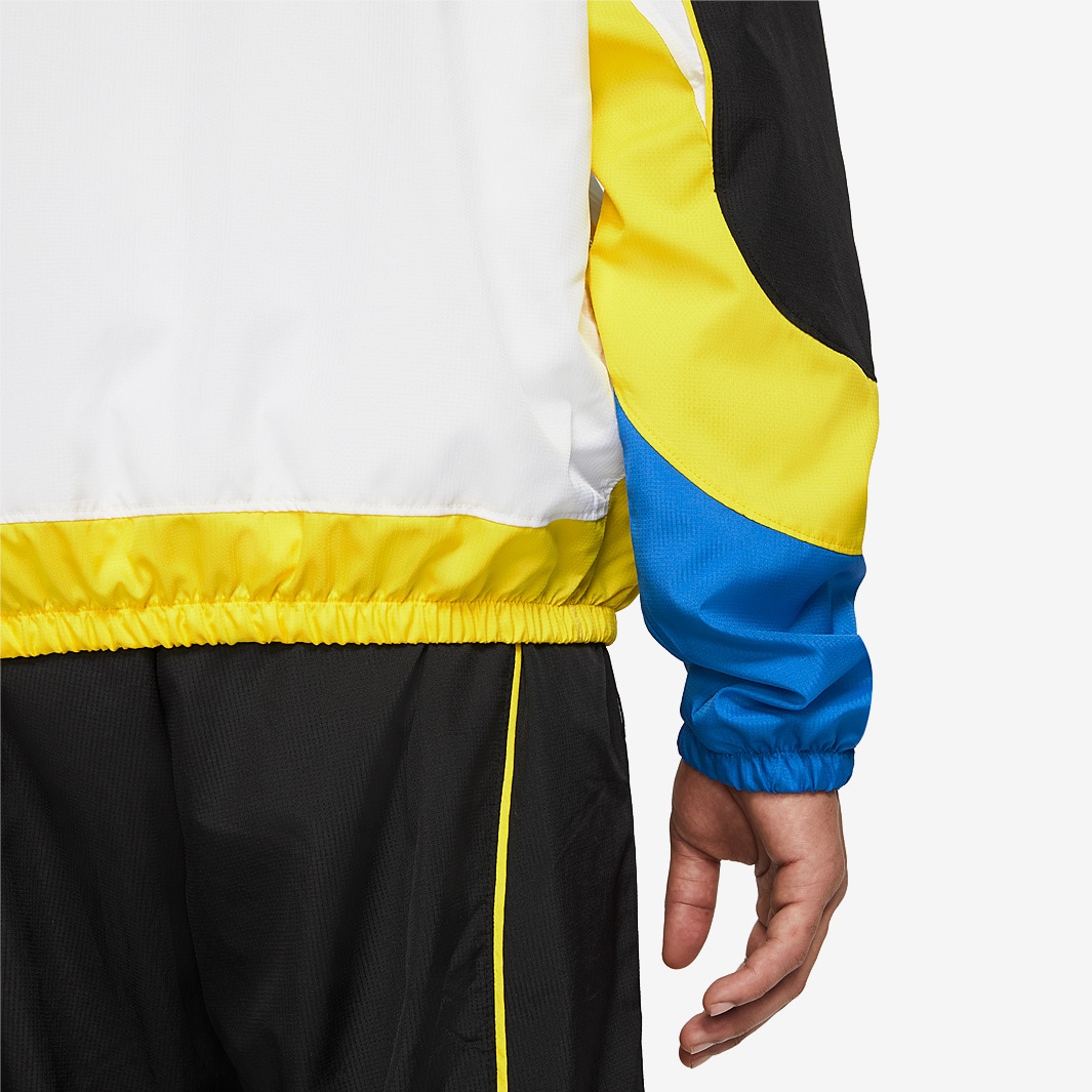 Nike Throwback Jacket - Black/White/Opti Yellow/Signal Blue - Mens ...