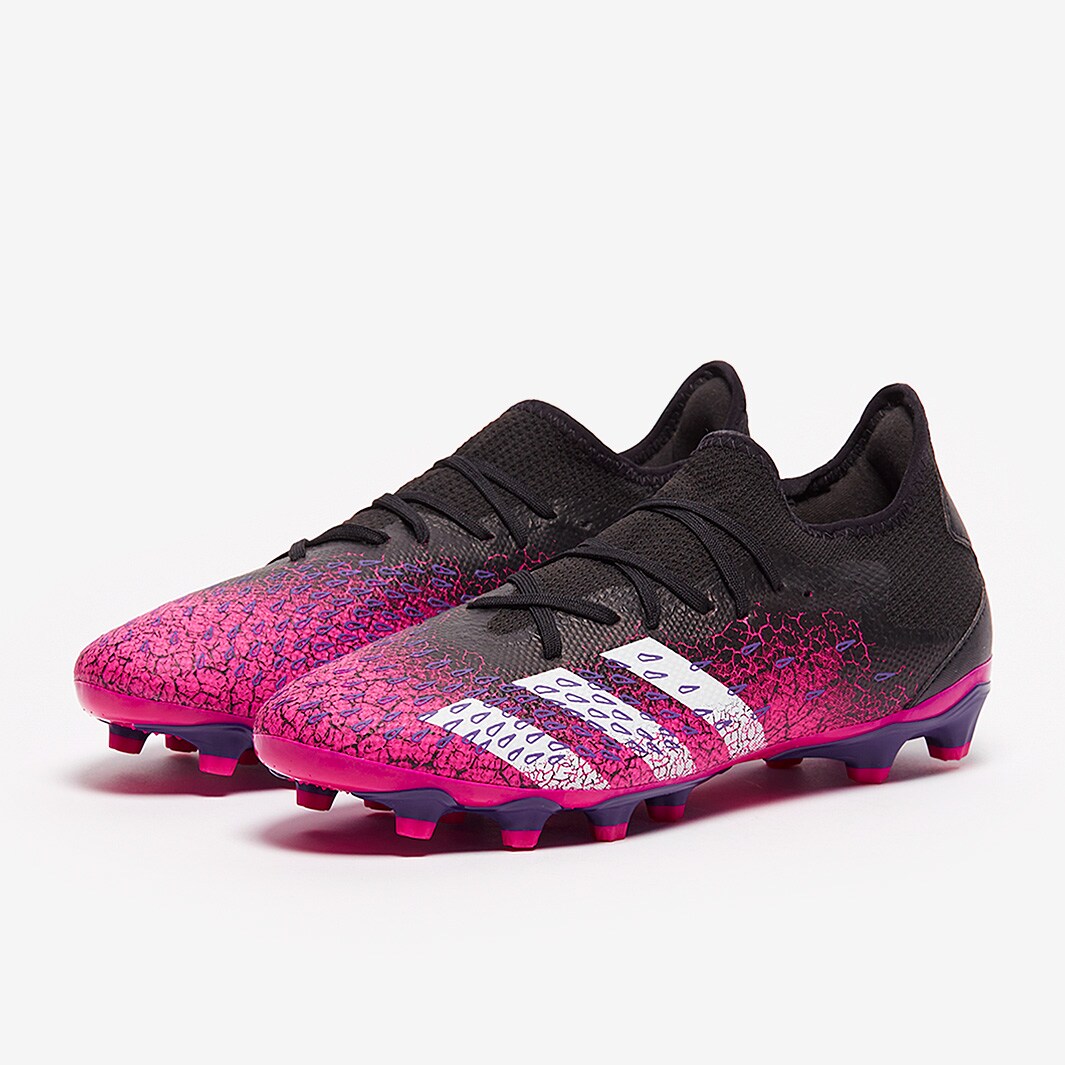 adidas Predator Freak.3 Low MG - Nero Core/Bianco/Rosa Shock - Scarpe ...