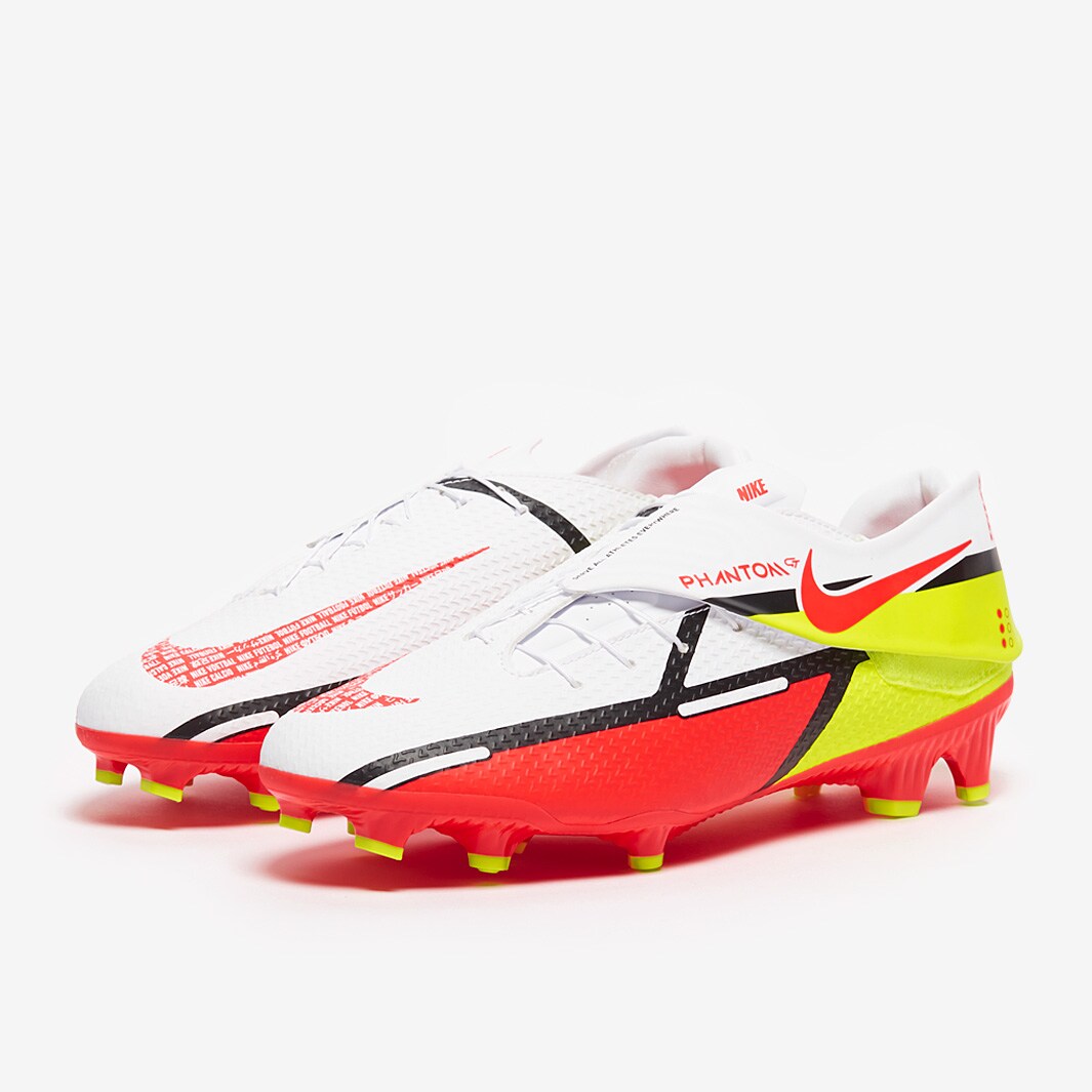 Nike Phantom GT II Academy Flyease FG/MG - White/Bright Crimson/Volt ...