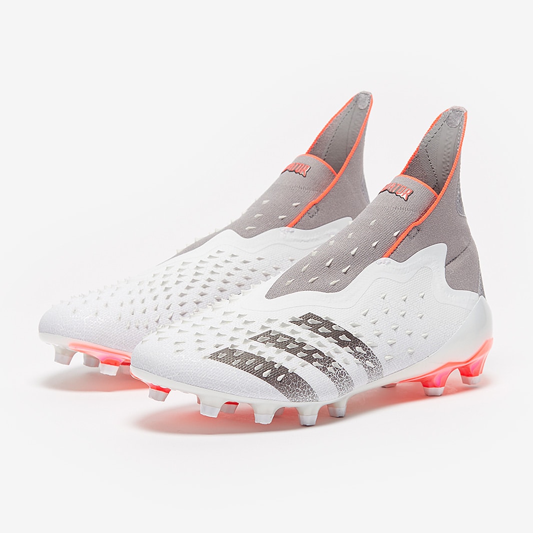 adidas Predator Freak+ AG - White/Iron Metallic/Solar Red - Mens Boots