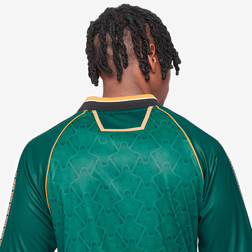 Score Draw Wolverhampton Wanderers 1996 Away Shirt - Green - Mens Replica