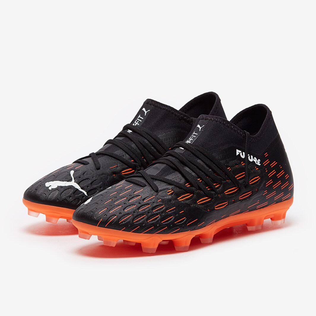 Puma Future 6.3 Netfit FG - Black/White/Shocking Orange - Mens Boots