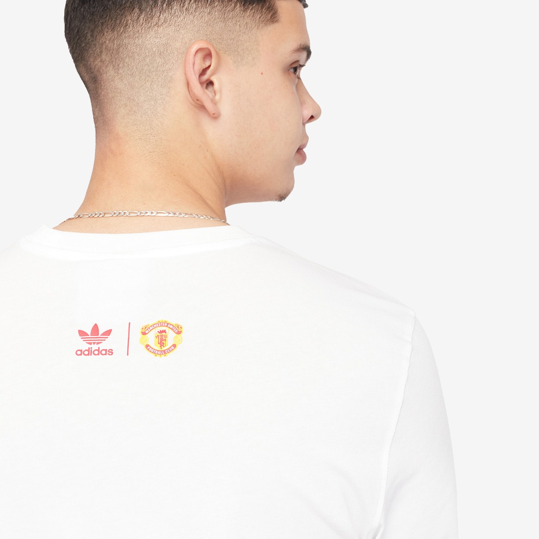 adidas Originals Manchester United Old Trafford Trefoil Tee - White ...