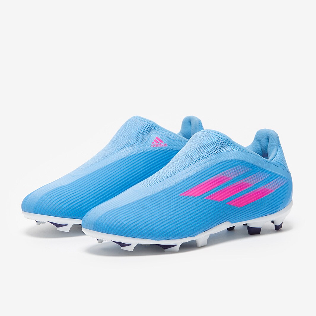 adidas X Speedflow.3 Sin Cordones FG para niños - Sky Rush/Team Rosa ...