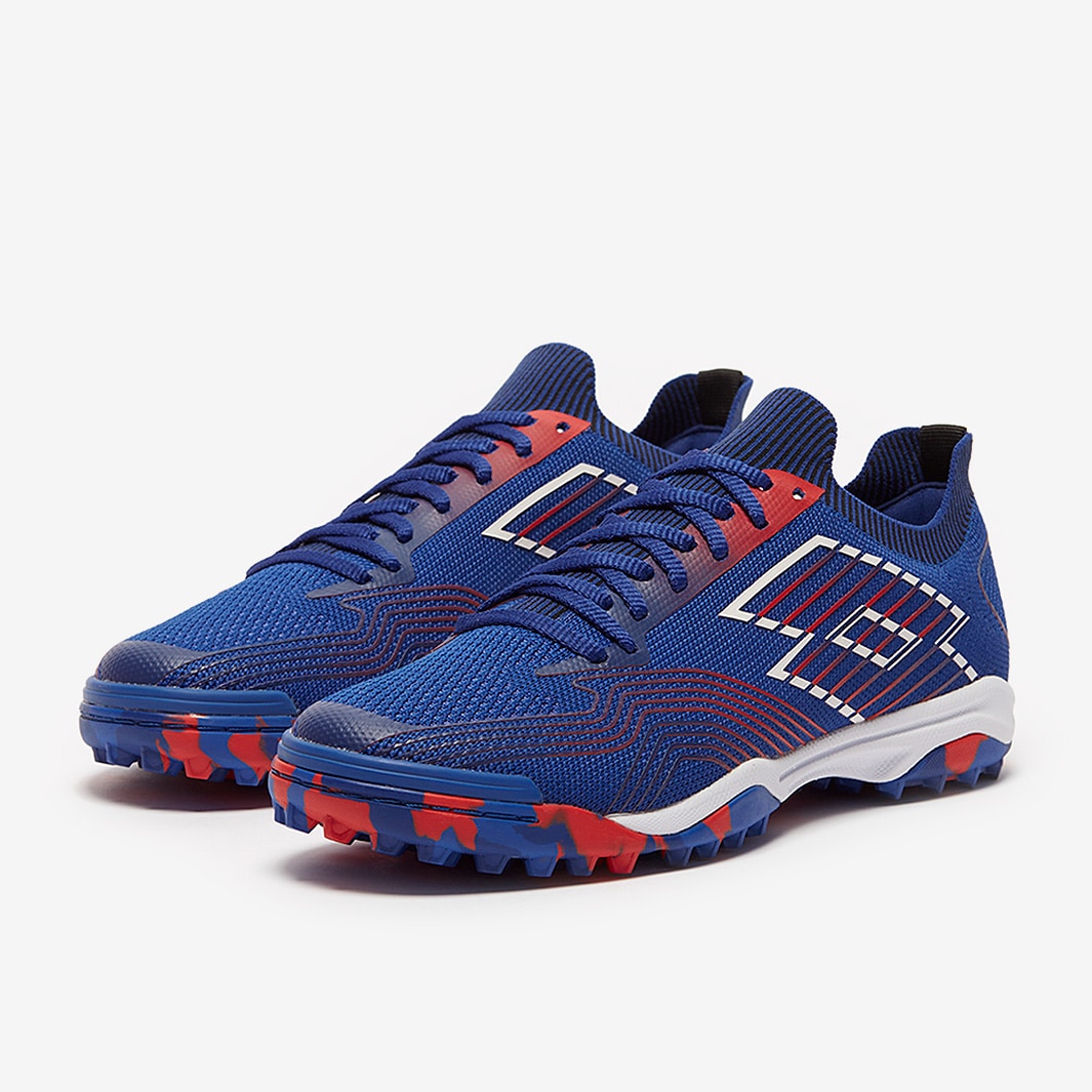 Lotto Tacto 250 Turf -Amparo Blue/White/Cliff Red - Mens Boots
