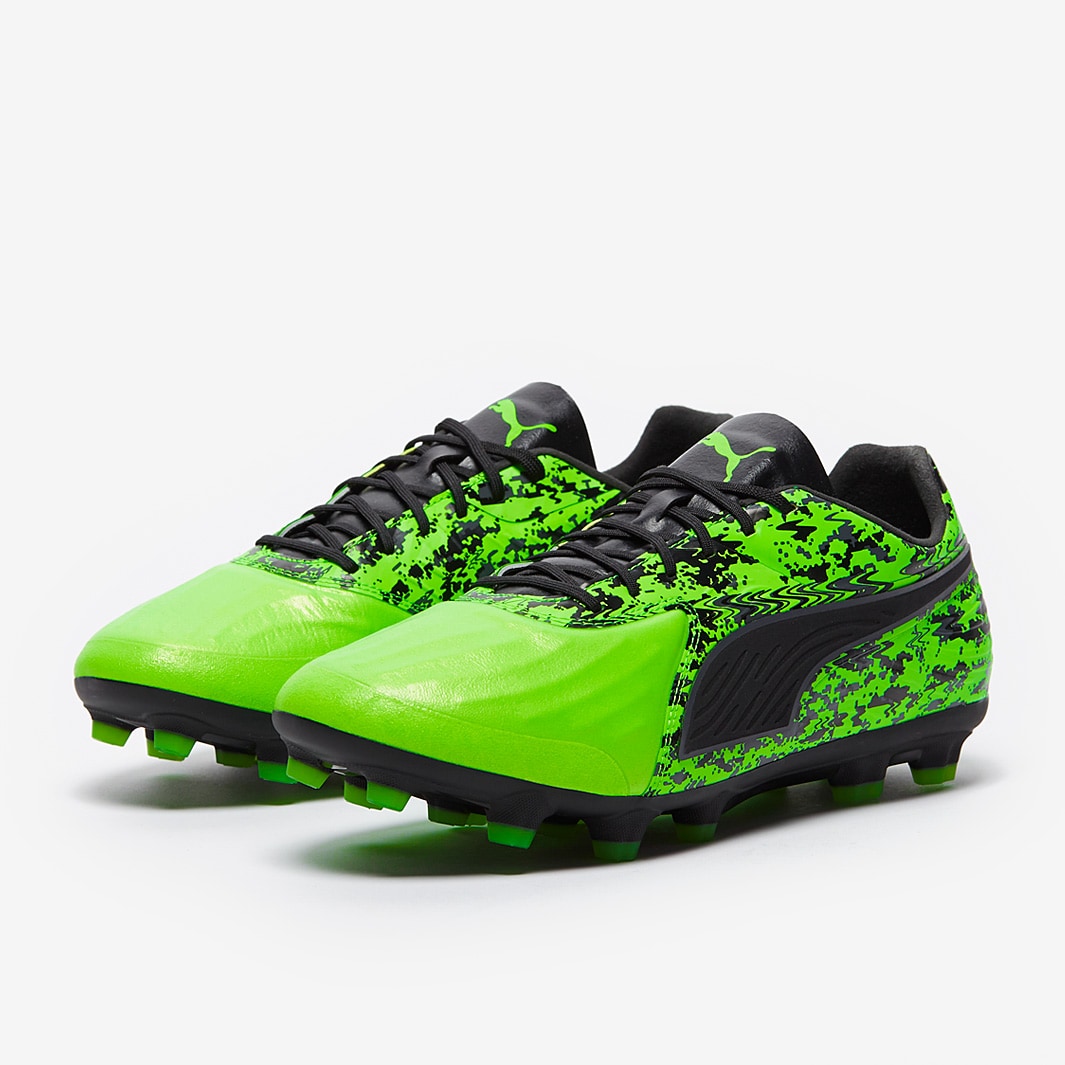 Puma One 19.2 CC FG - Green/Black - Mens Boots