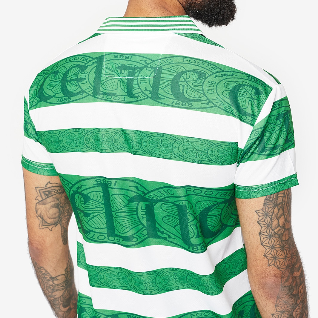 Hummel Celtic 1996 Home Retro Shirt - Green/White - Mens Replica