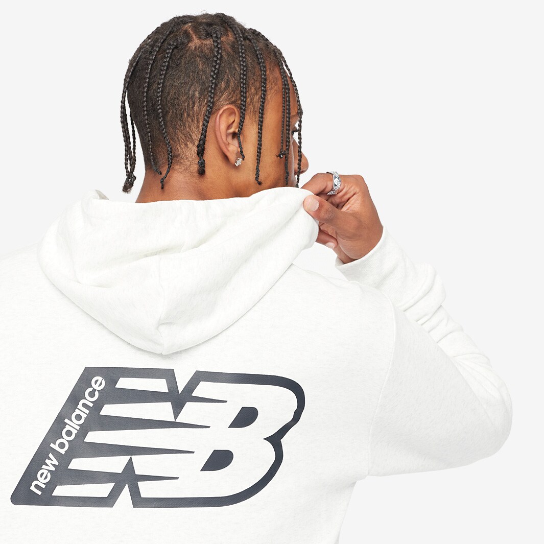 New Balance Essentials Fleece Hoodie - Sea Salt Heather - Sea Salt ...